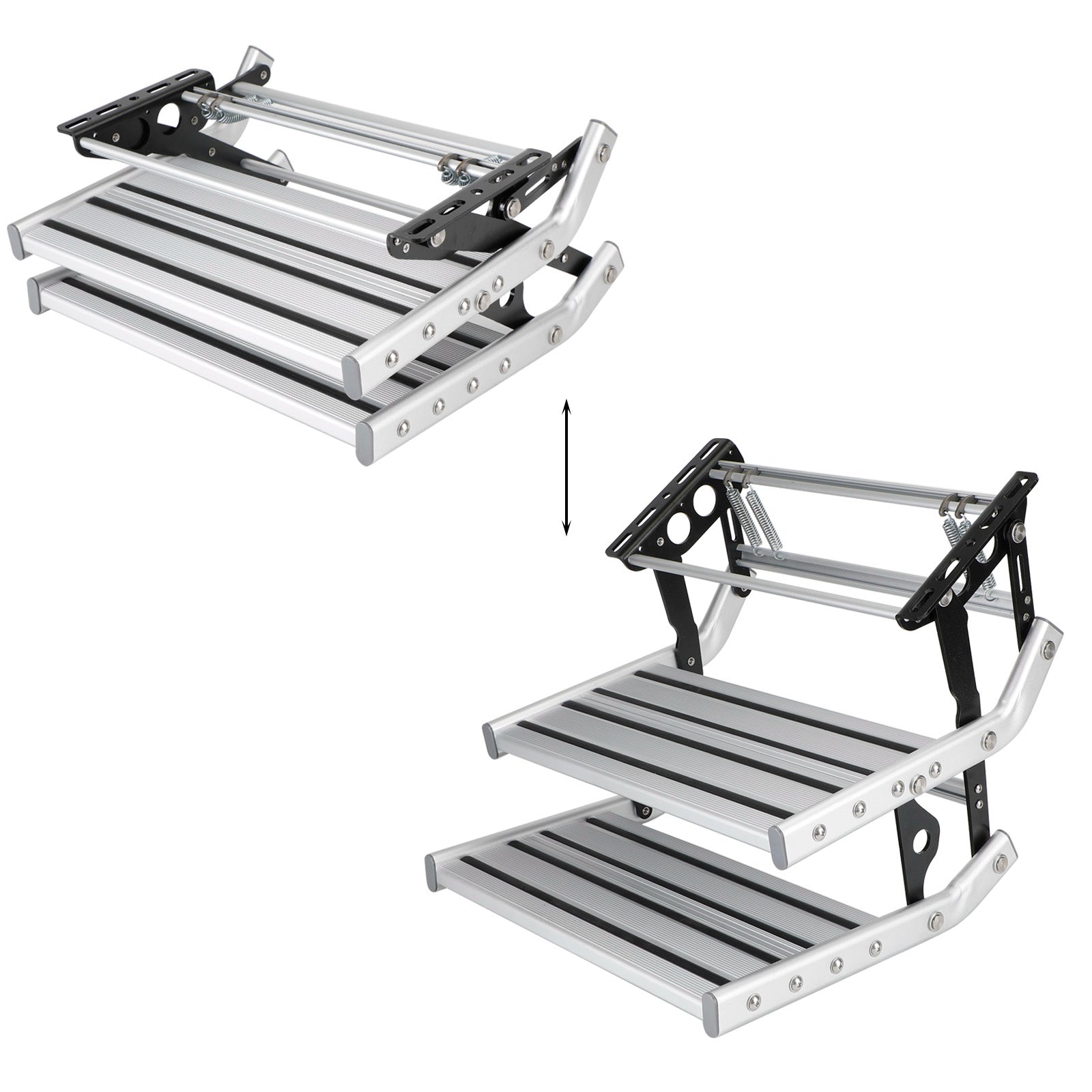 Lightweight Aluminum Pull Out Step for RV and Campervan with LED Light ...